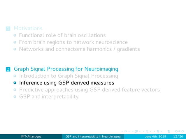 Graph Signal Processing: an interpretable framework to link neurocognitive architectures with ...