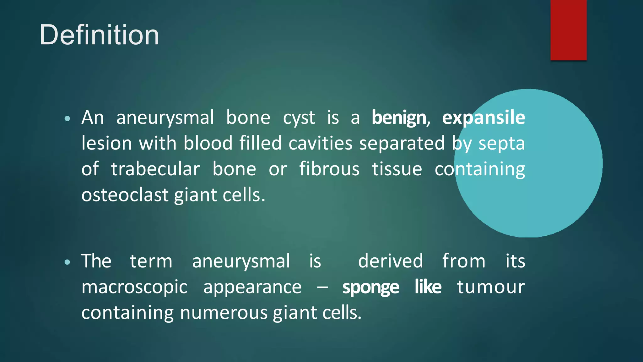 Aneurysmal Bone Cyst Ppt