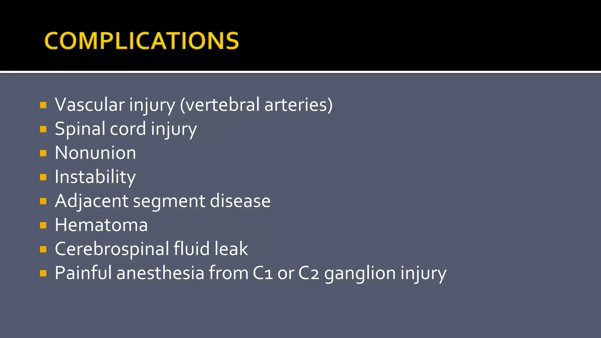 Cervical Fusion: C1-C2 Fusion | PPTX
