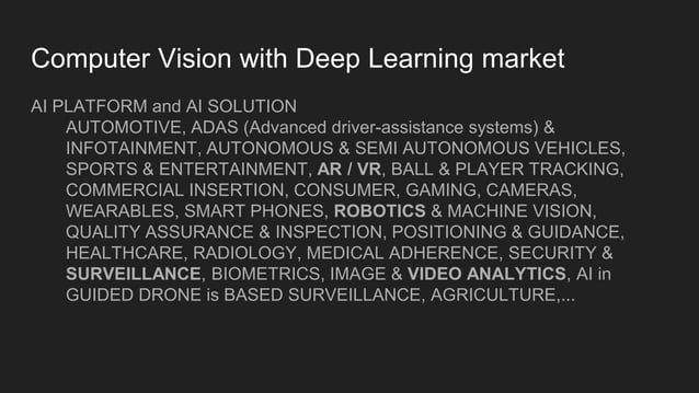 Using Deep Learning For Computer Vision Applications Ppt