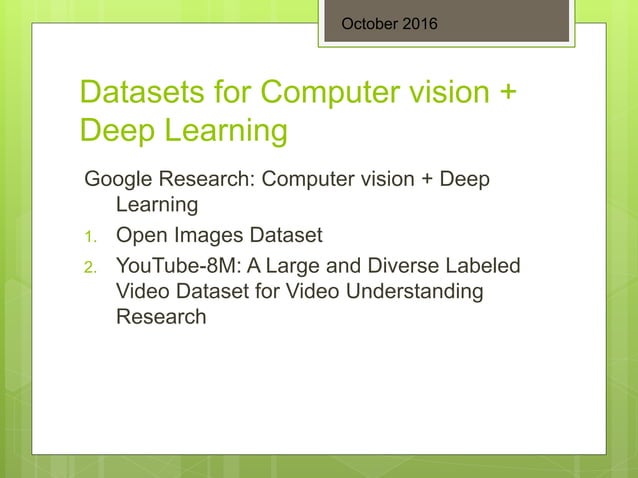 Computer Vision, Deep Learning, OpenCV | PPT