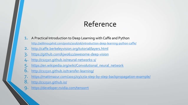 Layers in Deep Learning & Caffe layers (model architecture ) | PPT