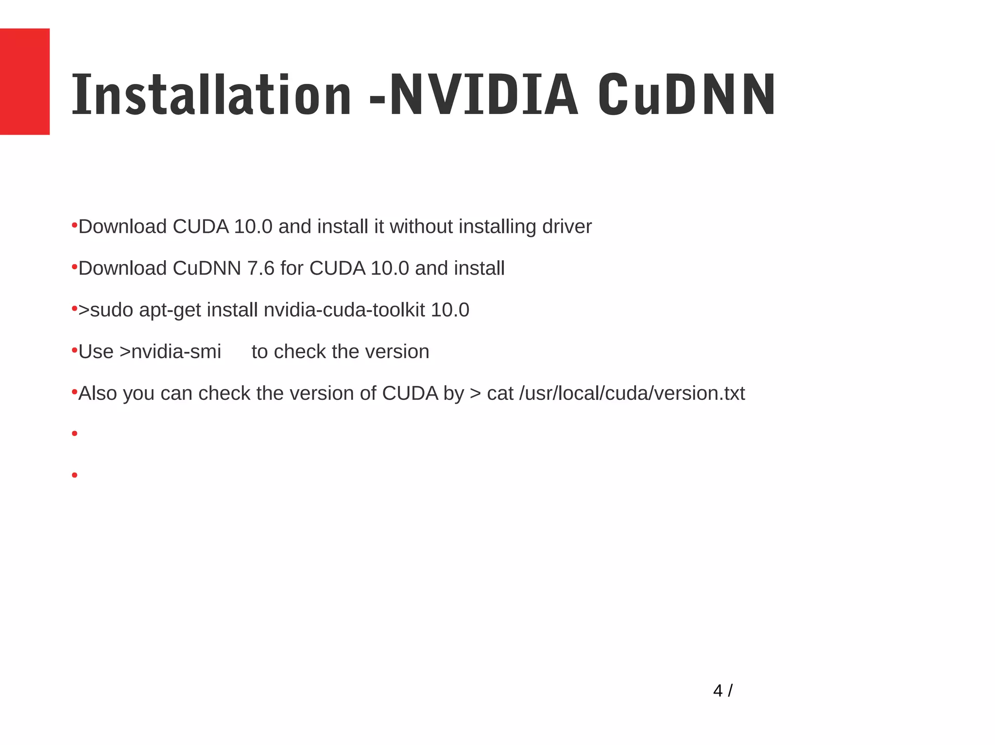 Deep Learning for Computer Vision in Ubuntu 19; Part 1 installation | PPT