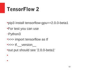 Deep Learning for Computer Vision in Ubuntu 19; Part 1 installation | PPT