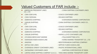 Far Shipping Lines Pte Ltd Singapore | PPT