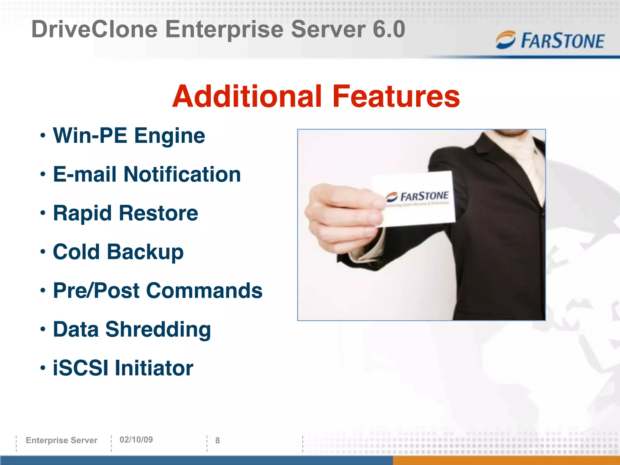 FarStone Drive Clone Enterprise Presentation | PDF