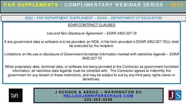 Government Contracting - FAR Supplements - EDAR - Department of ...