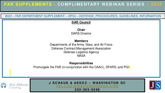 Government Contracting - FAR Supplements - Defense- Procedure ...