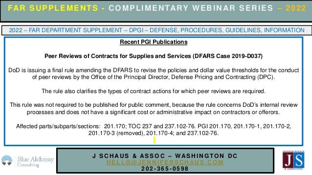 Government Contracting - FAR Supplements - Defense- Procedure ...