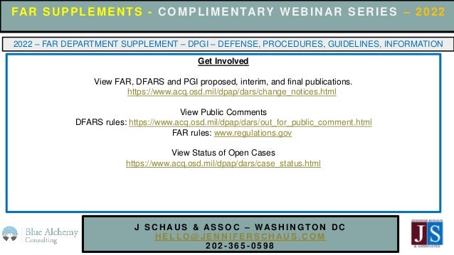 Government Contracting - FAR Supplements - Defense- Procedure ...