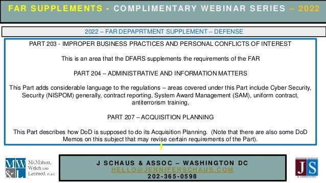 Government Contracting - FAR Supplements - DFARS / Defense | PPTX