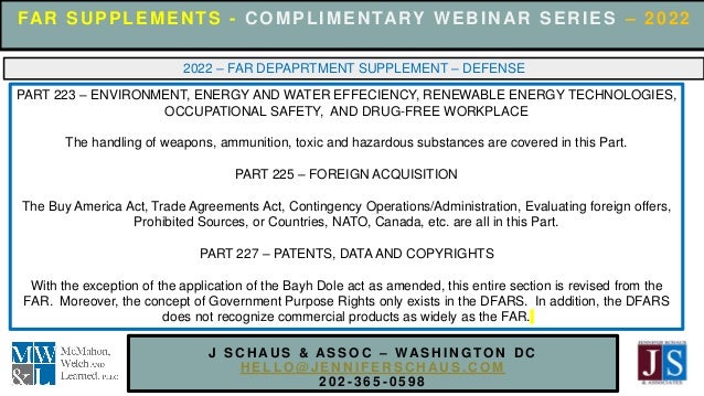 Government Contracting - FAR Supplements - DFARS / Defense | PPTX
