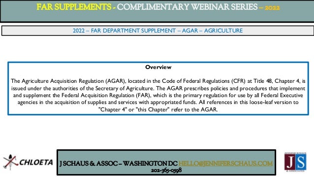 Government Contracting - FAR Supplements - AGAR - Agriculture | PPTX