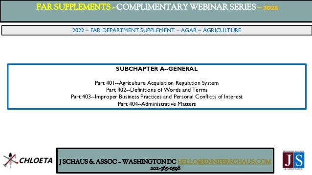 Government Contracting - FAR Supplements - AGAR - Agriculture | PPTX