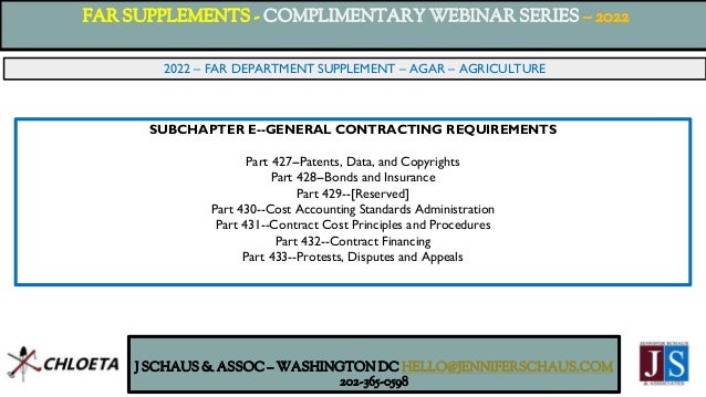 Government Contracting - FAR Supplements - AGAR - Agriculture | PPTX