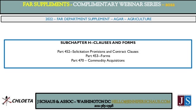 Government Contracting - FAR Supplements - AGAR - Agriculture | PPTX