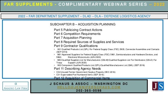 Government Contracting - FAR Supplements - DLAD - DLA | PPT