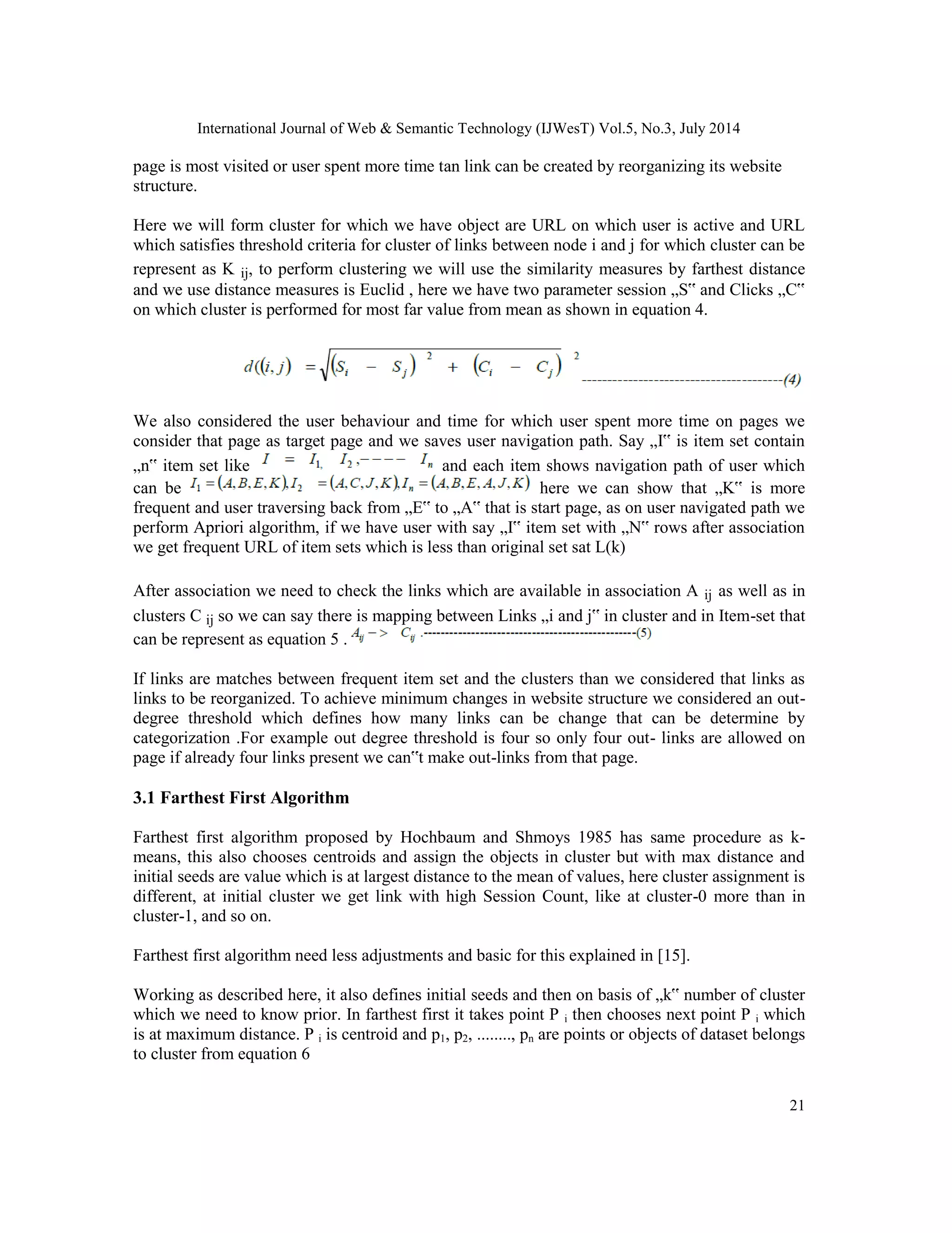 Farthest first clustering in links reorganization | PDF | Web Development | Internet