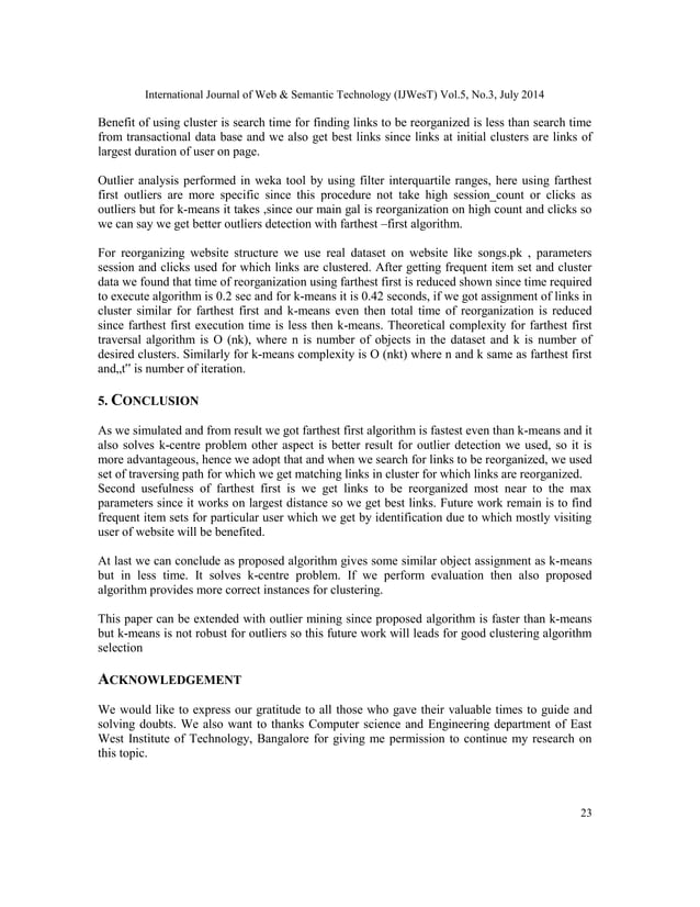 Farthest First Clustering In Links Reorganization Pdf