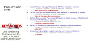 QoE Optimization in Live Streaming | PPT