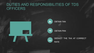 Duties And Responsibilities of of TDS officer. while calculating TDS | PPTX