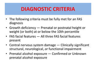 FETAL ALCOHOL SYNDROME(FAS) | PPTX