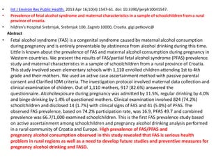 FETAL ALCOHOL SYNDROME(FAS) | PPTX