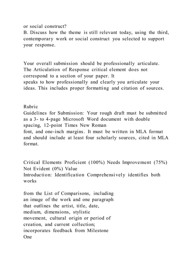 FAS 202 Milestone Two Guidelines and Rubric Overview | PDF
