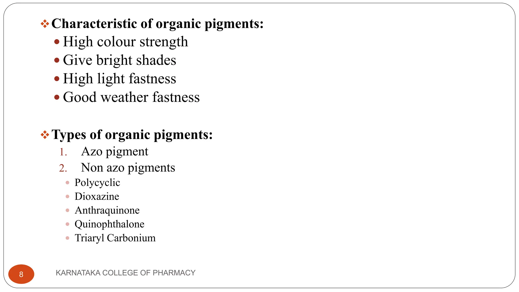 PIGMENTS AND DYES, food analysis, analysis | PPTX
