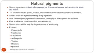 PIGMENTS AND DYES, food analysis, analysis | PPTX