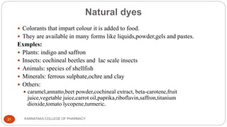 PIGMENTS AND DYES, food analysis, analysis | PPTX