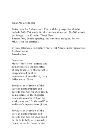 FAS 326 Final Project Guidelines and RubricOverviewPhoto.docx