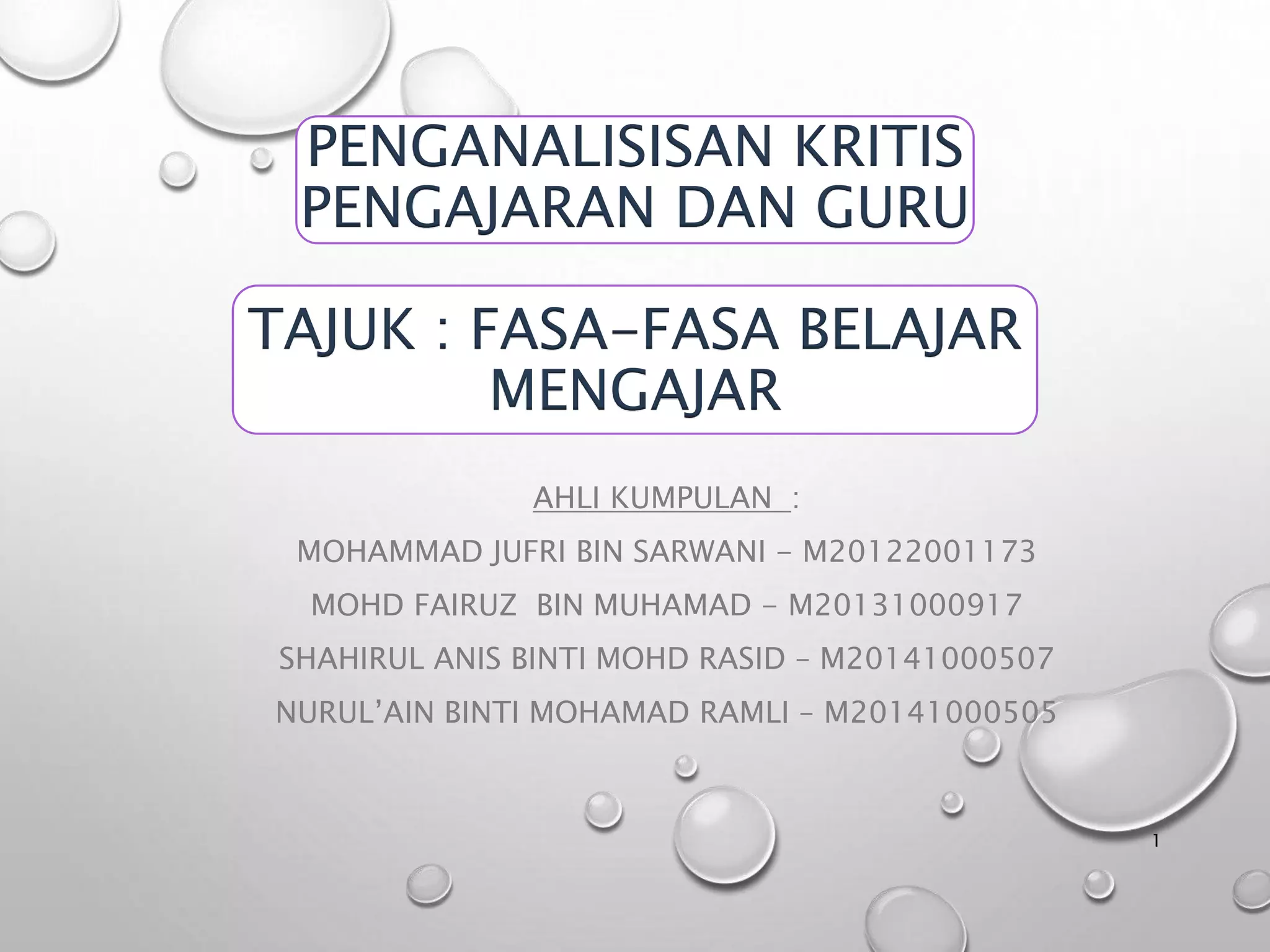 Fasa-fasa dalam belajar mengajar | PPT