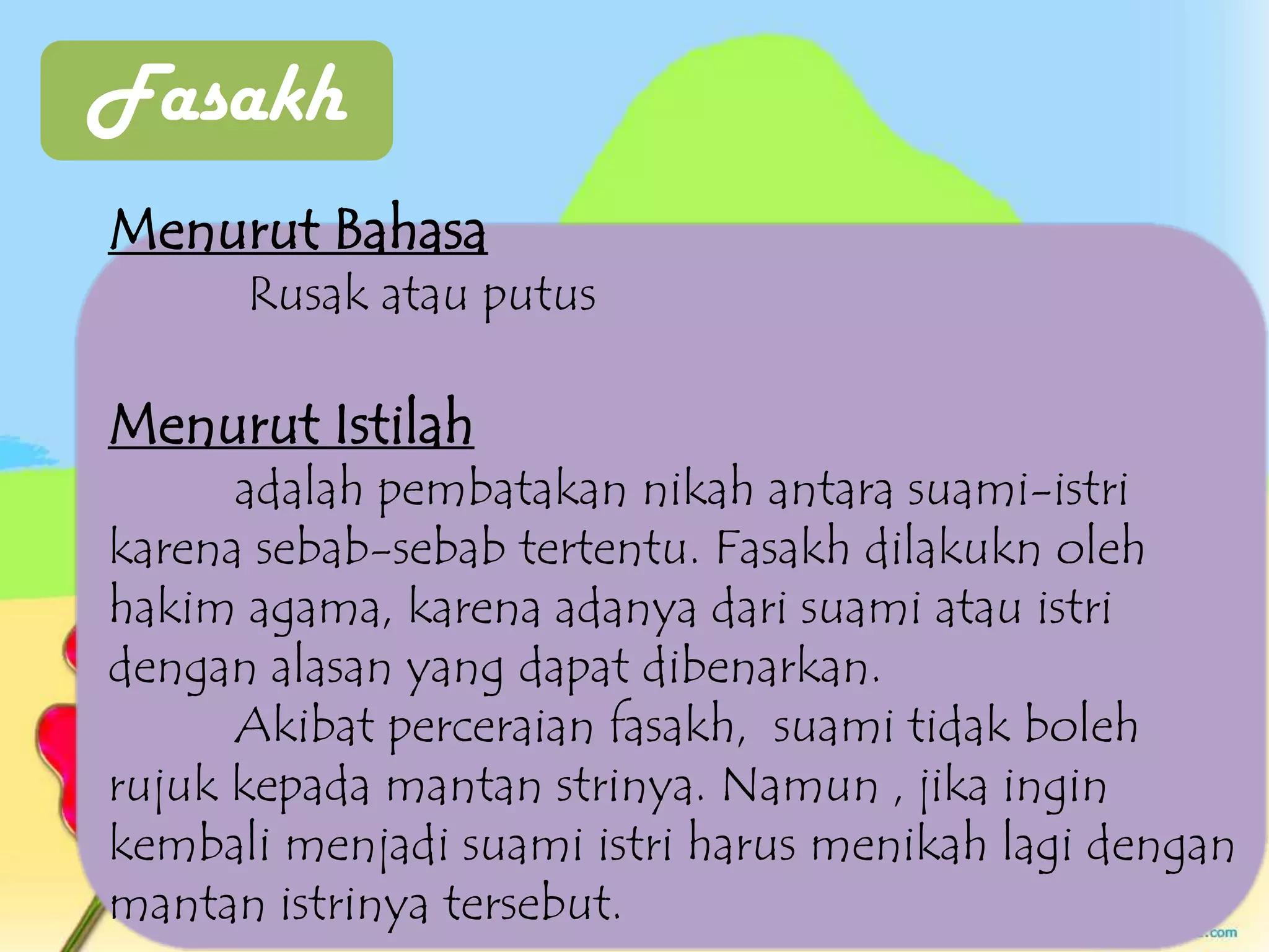 Fasakh kel. 3 | PPTX