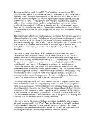 Comments to FASB on revenue recognition convergence | PDF