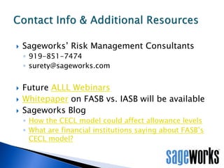 FASB vs. IASB Proposals: Can't We "ALLL" Just Get Along? | PPT