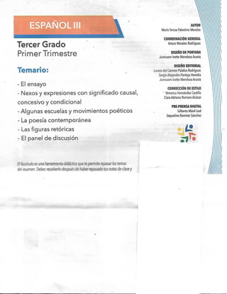 Fascículo Didáctico Español Secundaria 3ero Grado.pdf