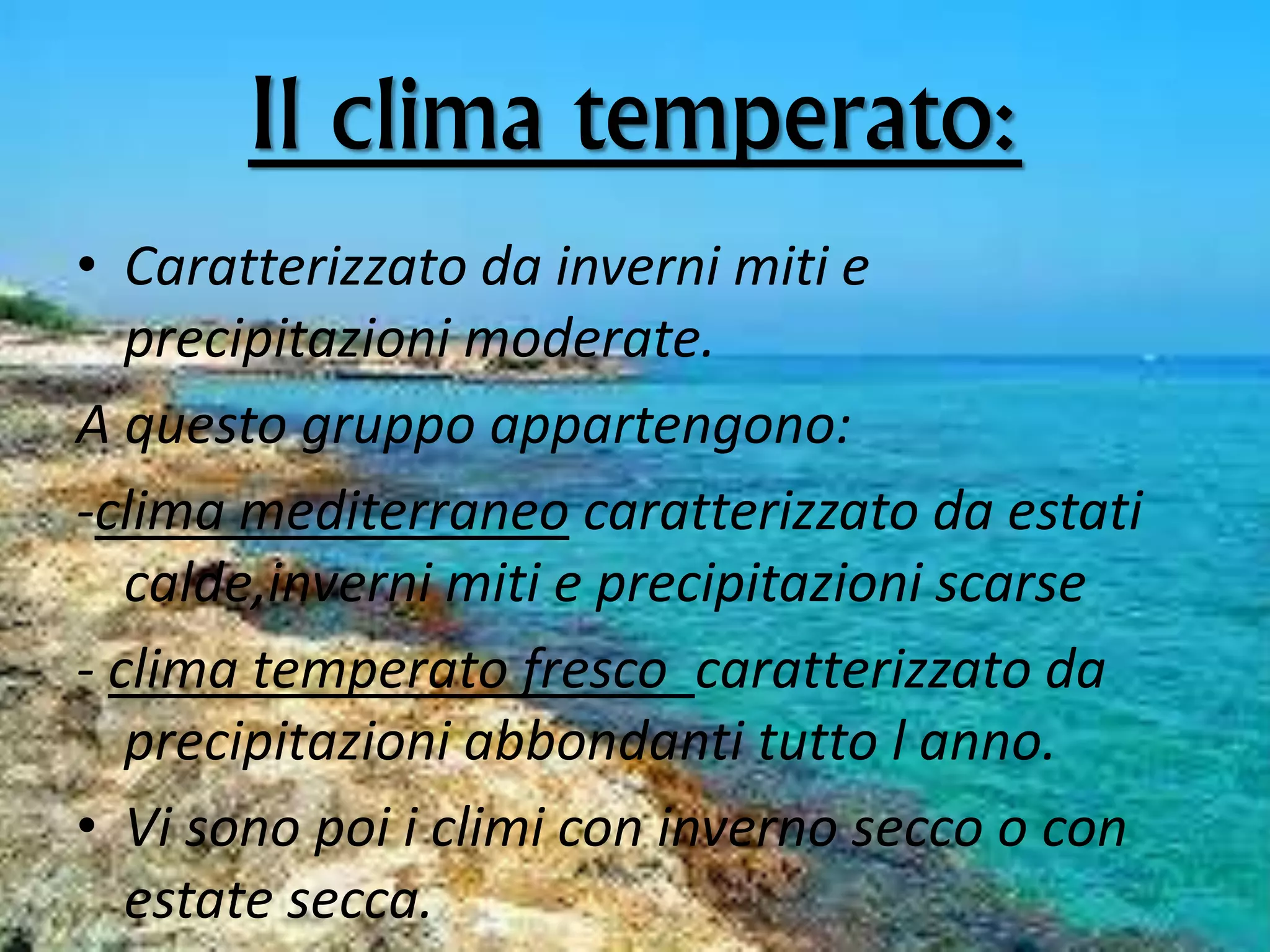 Fasce climatiche della terra (presentazione) | PPTX
