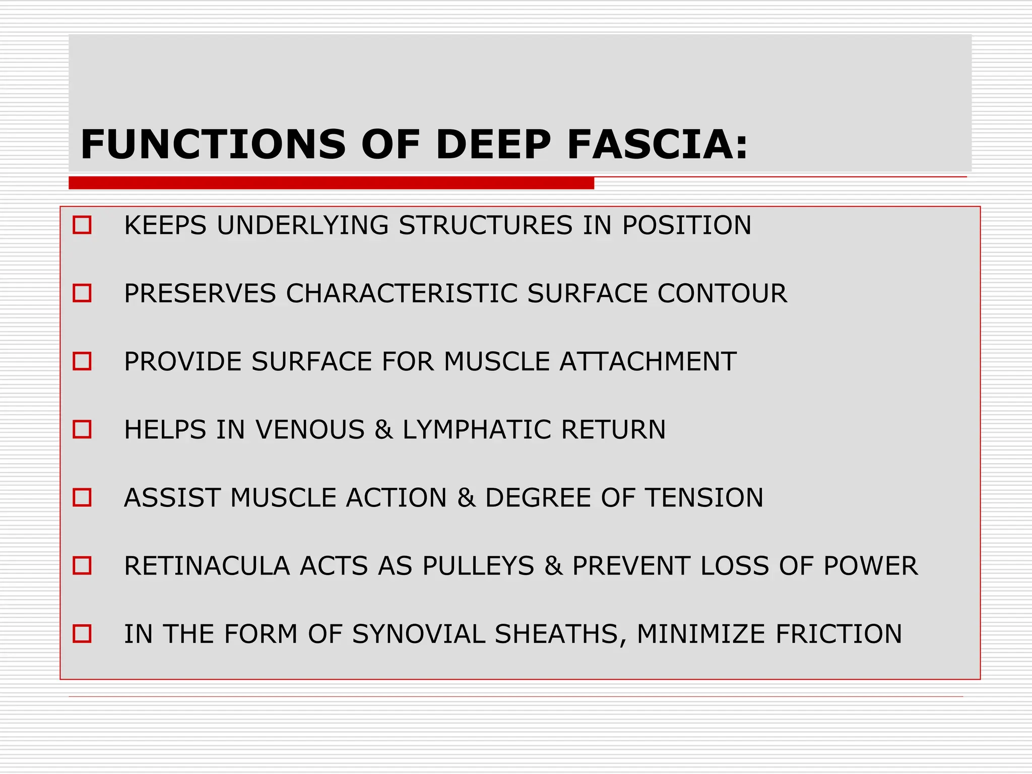 GENERAL ANATOMY OF THE FASCIAE BY DR JAMIL ANWAR | PPT