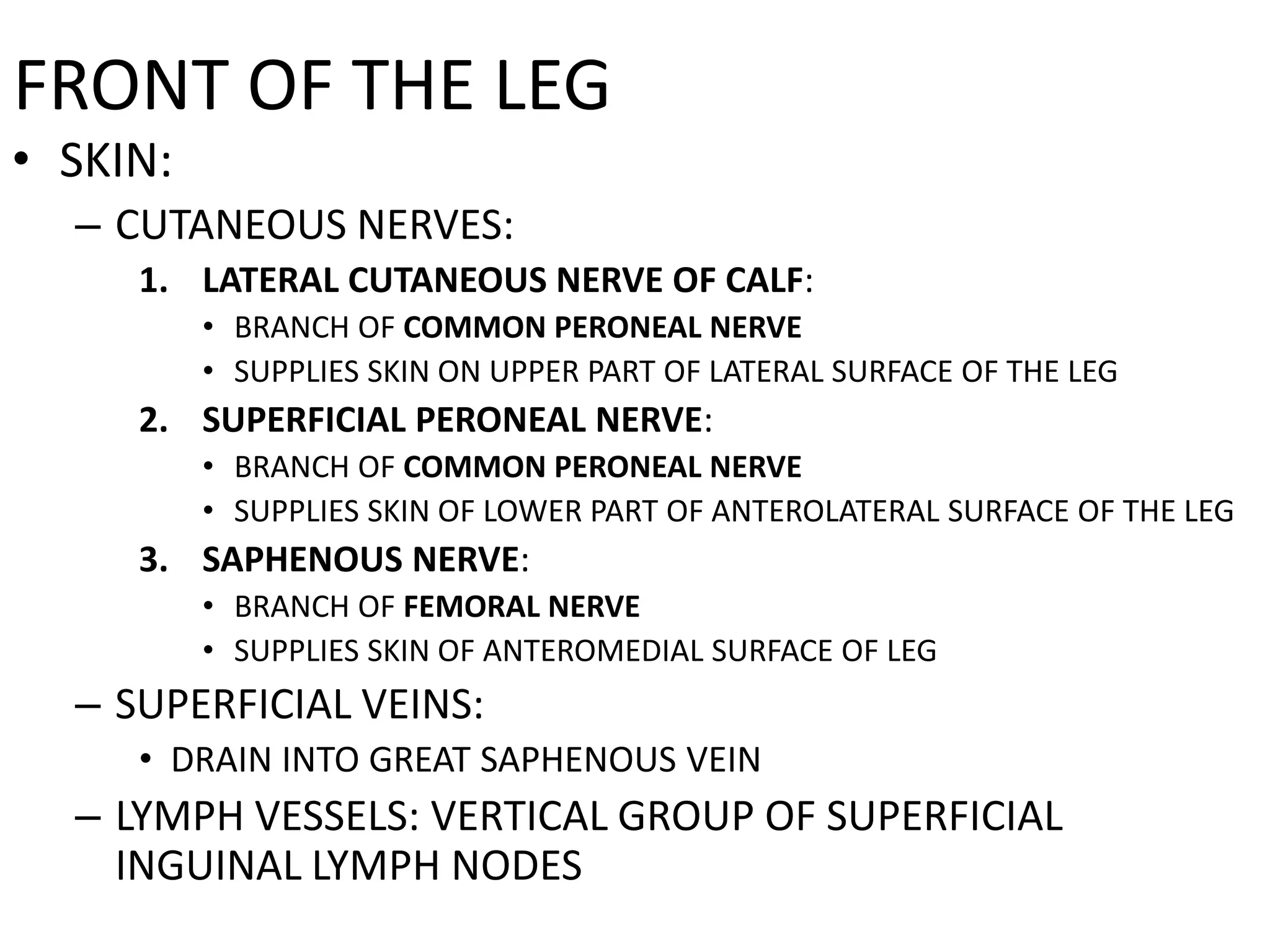 FASCIAL COMPARTMENTS OF THE LEG presentation | PPTX
