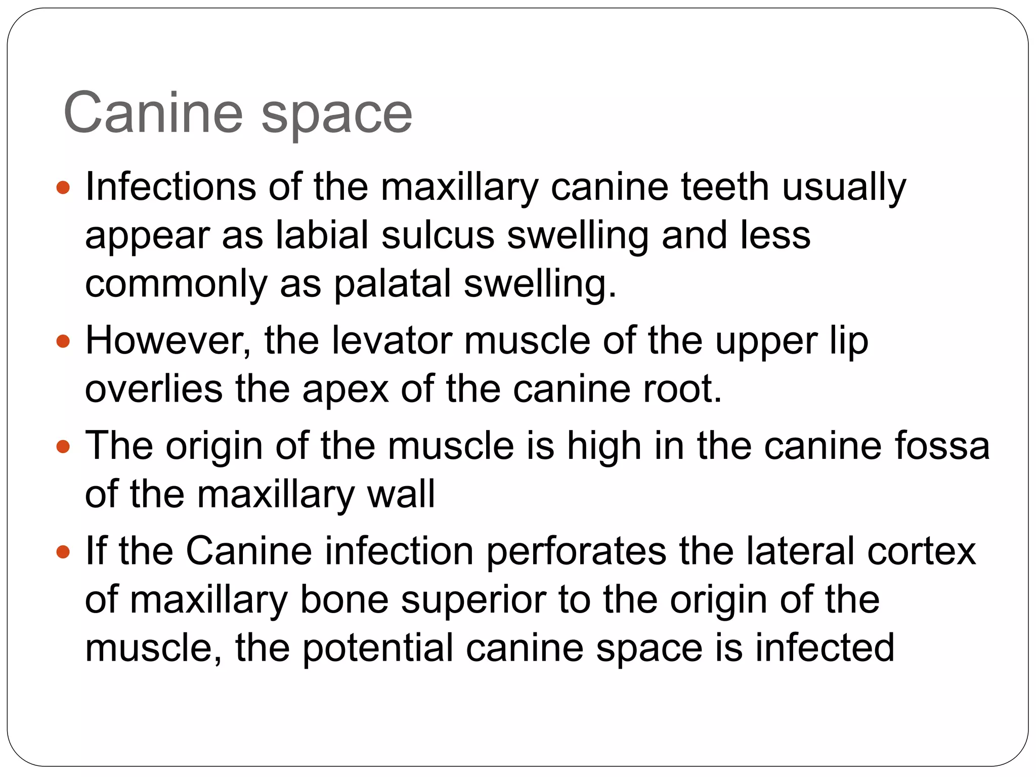 Fascial spaces of jaws and management | PPTX