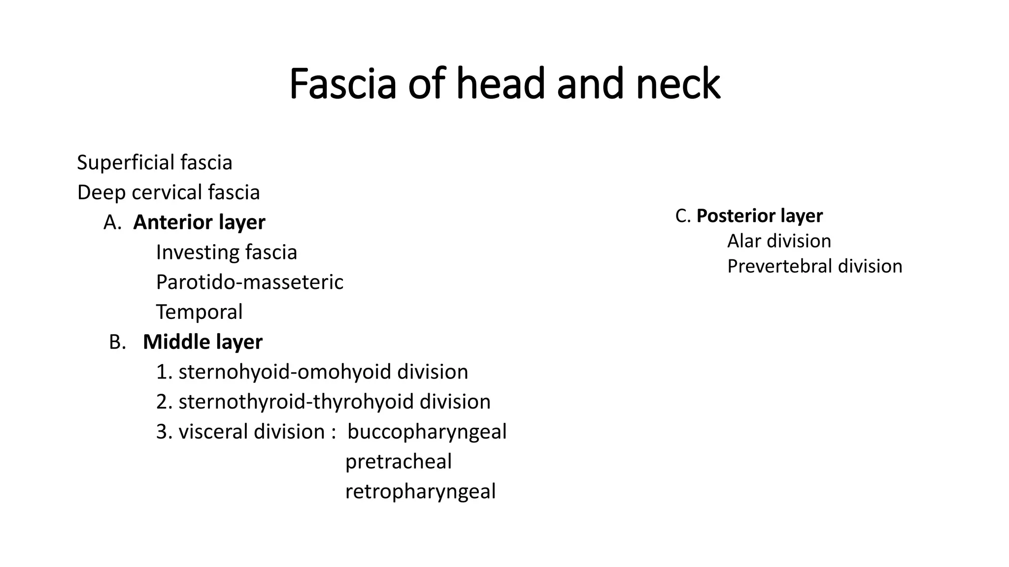 Fascial Spaces in the Head & Neck | PPTX