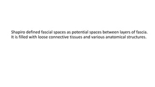 Fascial Spaces in the Head & Neck | PPTX