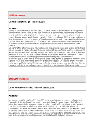 Settimana dello scrittore_Schede libri | PDF