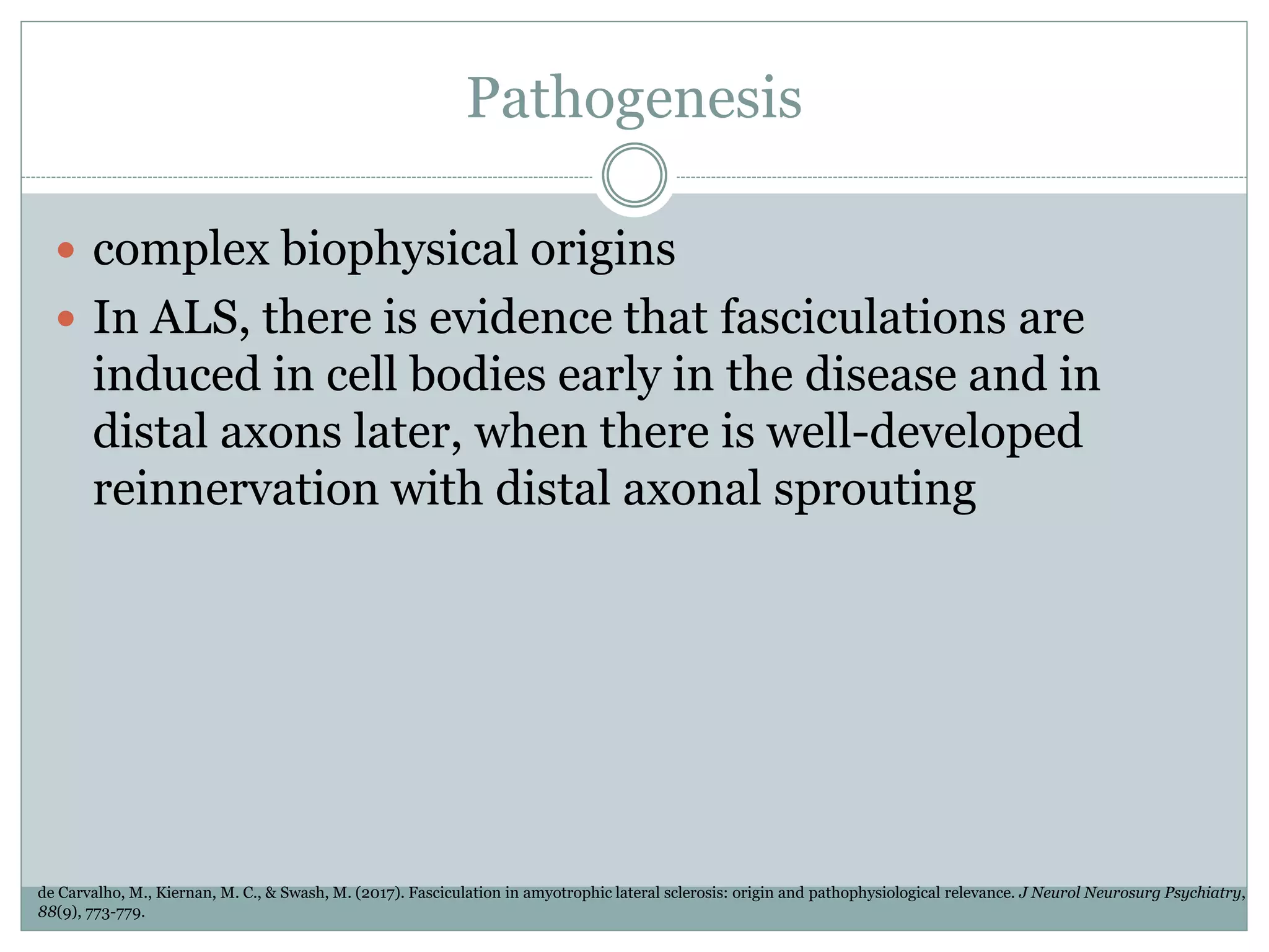Fasciculation in Amyotrophic Lateral Sclerosis | PPTX