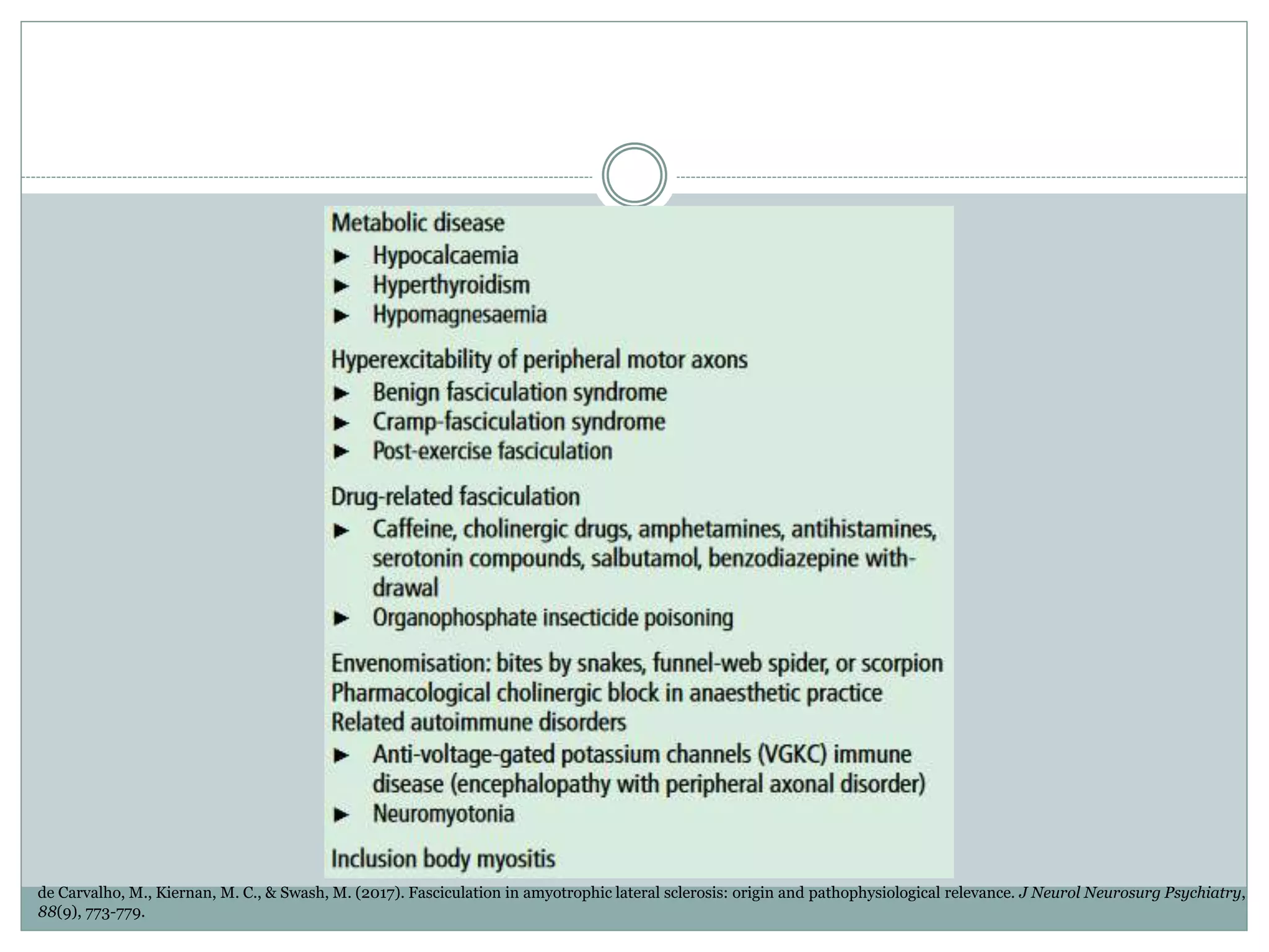 Fasciculation in Amyotrophic Lateral Sclerosis | PPTX