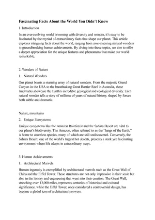 Fascinating Facts About the World You Didn.pptx