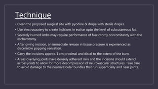 Fasciotomy & Escharotomy | PPTX