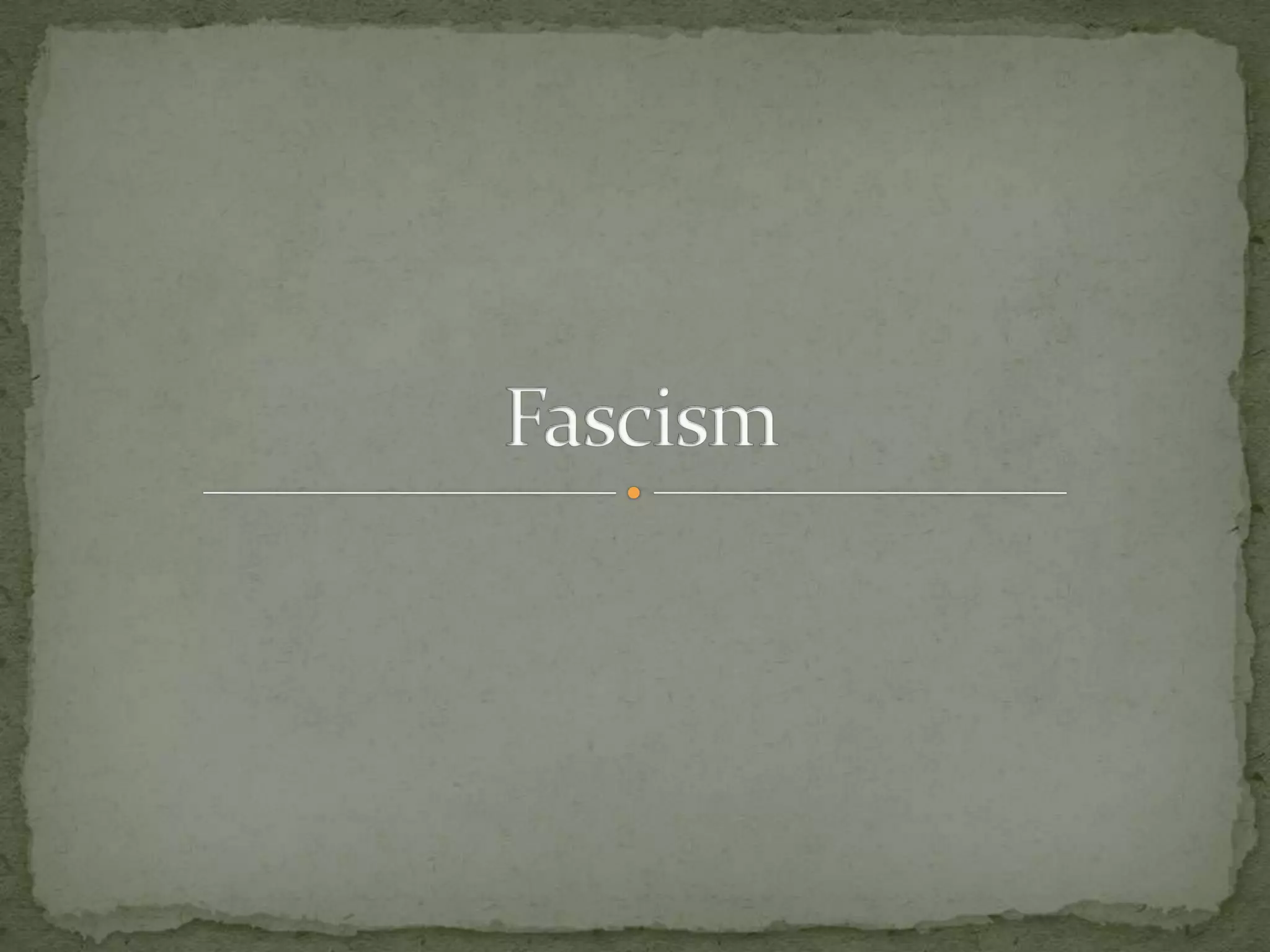 Fascism | PPTX