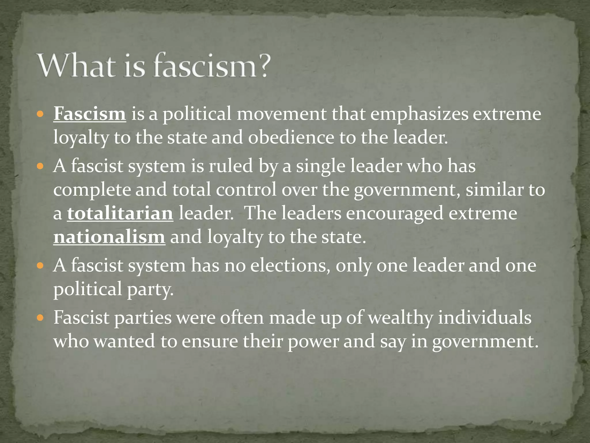 Fascism | PPTX